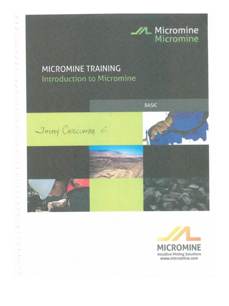 Micromine Training V 12.0 2010 | PDF