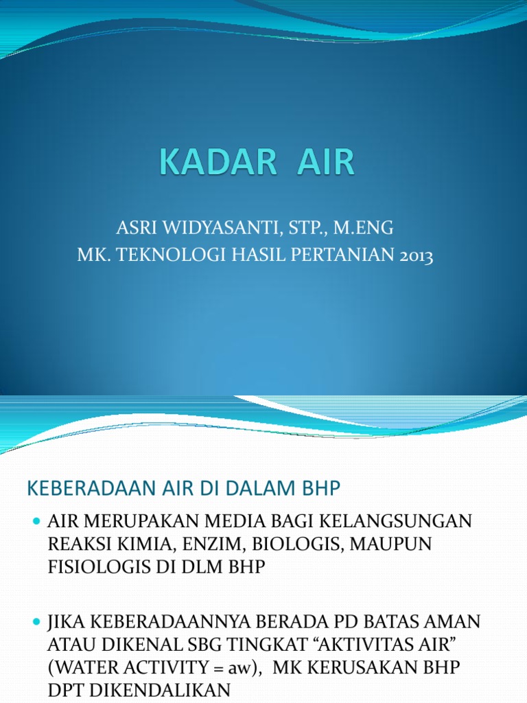 Modul 4 - Kadar Air Bhp-Agri | PDF