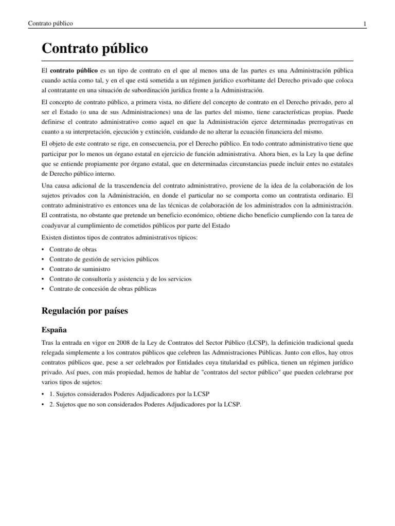5 Contrato Publico | PDF | Ley administrativa | Administración Pública