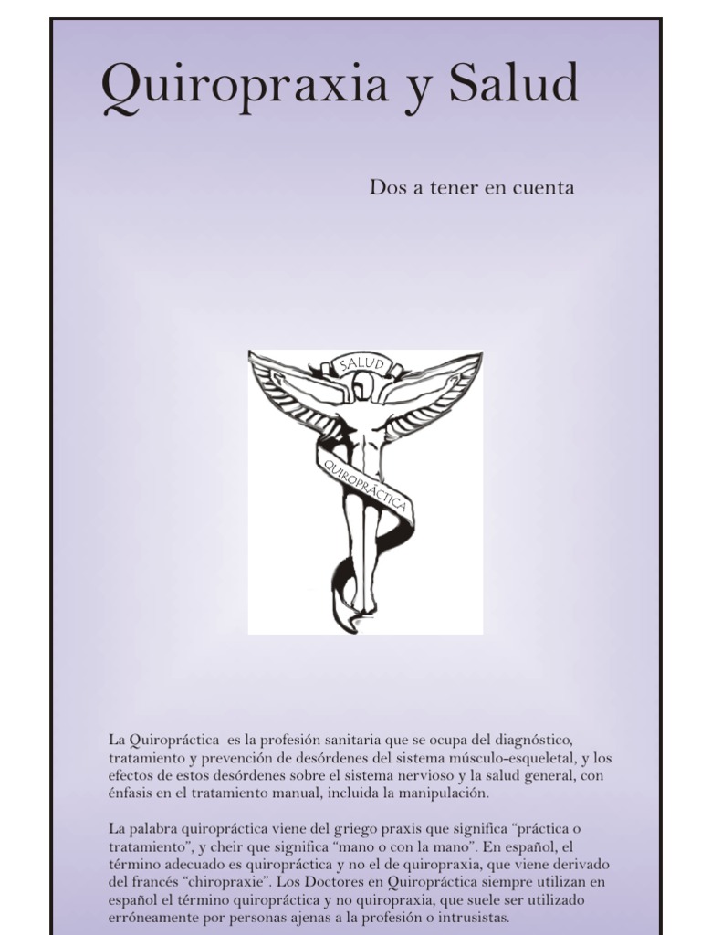 cuadernillo quiropractico | Quiropráctica | Dolor