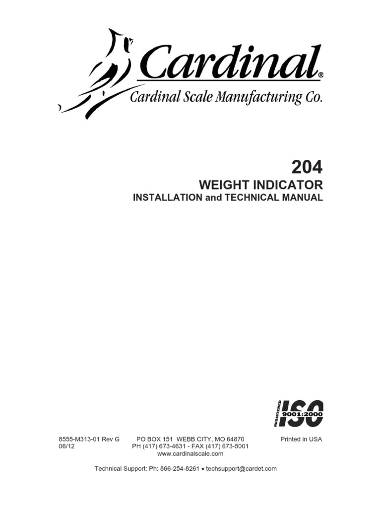 Cardinal 204 | PDF | Electrical Connector | Pound (Mass)