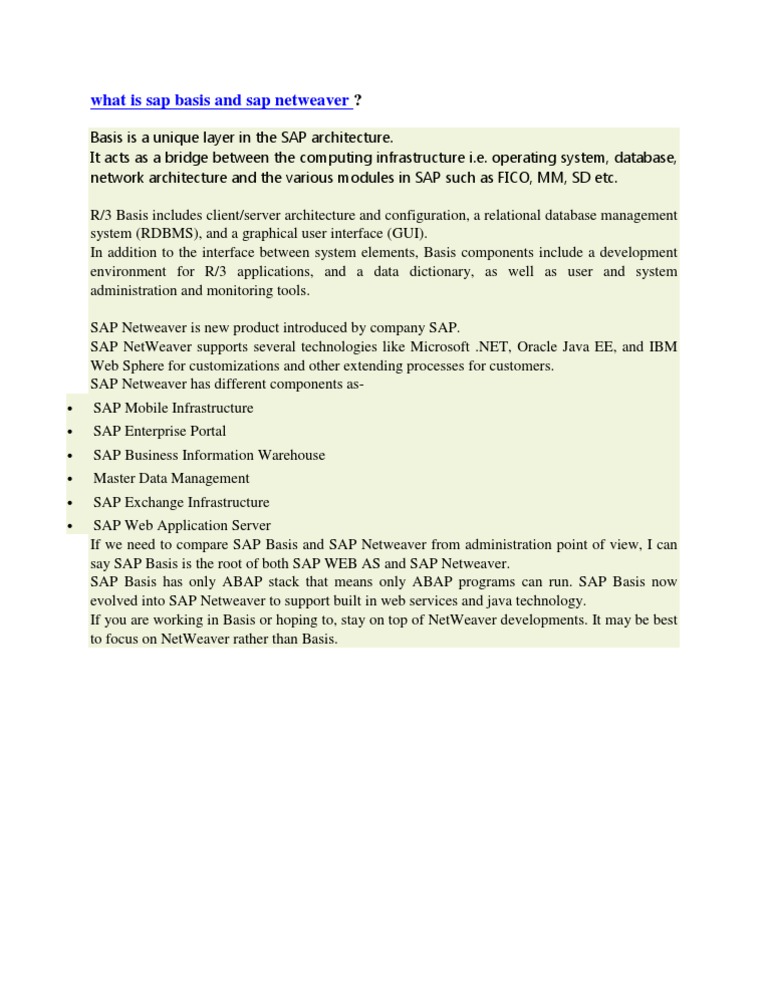 what-is-sap-basis-and-sap-netweaver-pdf