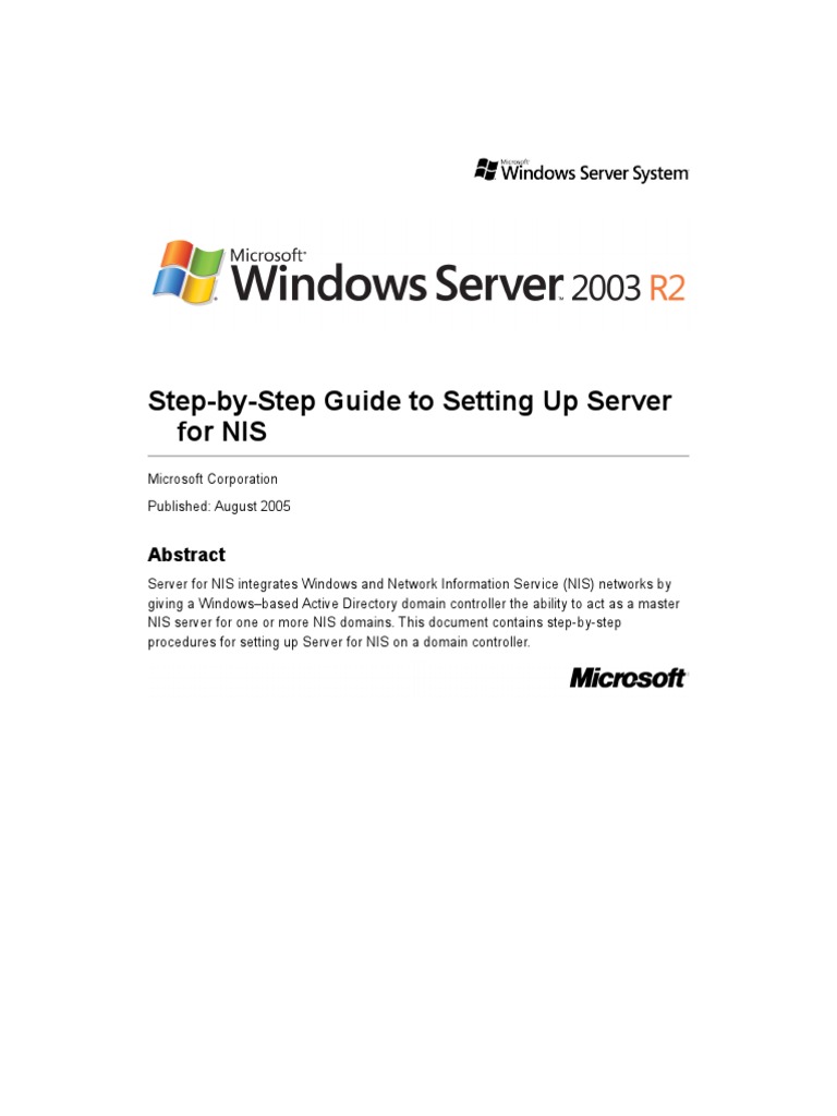 Server For NIS Step-By-Step Guide | PDF | Active Directory | Command ...