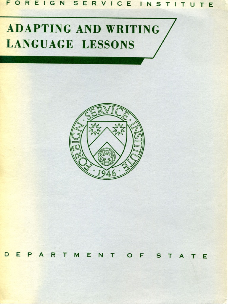 FSI - Adapting and Writing Language Lessons | PDF