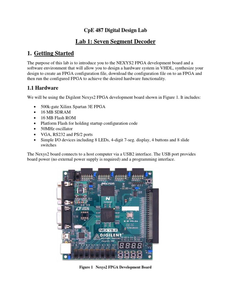 7 Segment | PDF | Field Programmable Gate Array | Vhdl