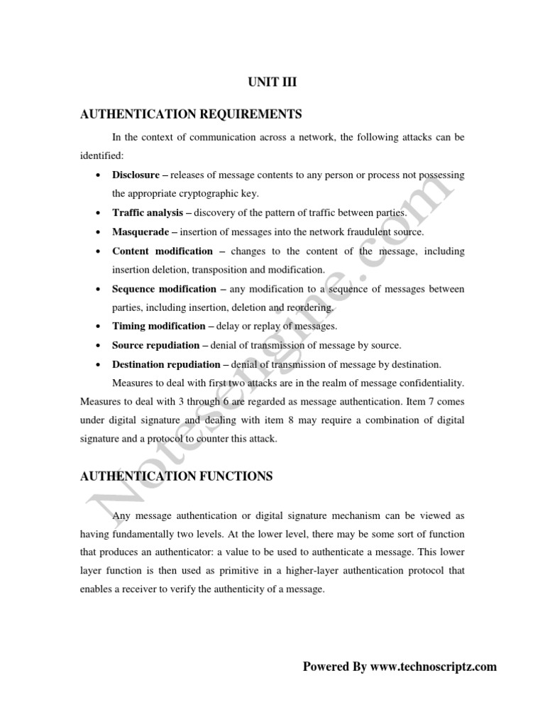 Unit 3 - Network Security Notes | PDF Unit 3 - Network Security Notes | PDF
