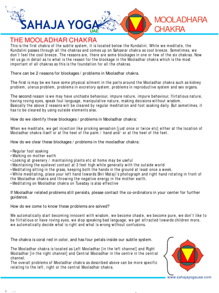 Mooladhara Chakra | PDF | Chakra | Kundalini