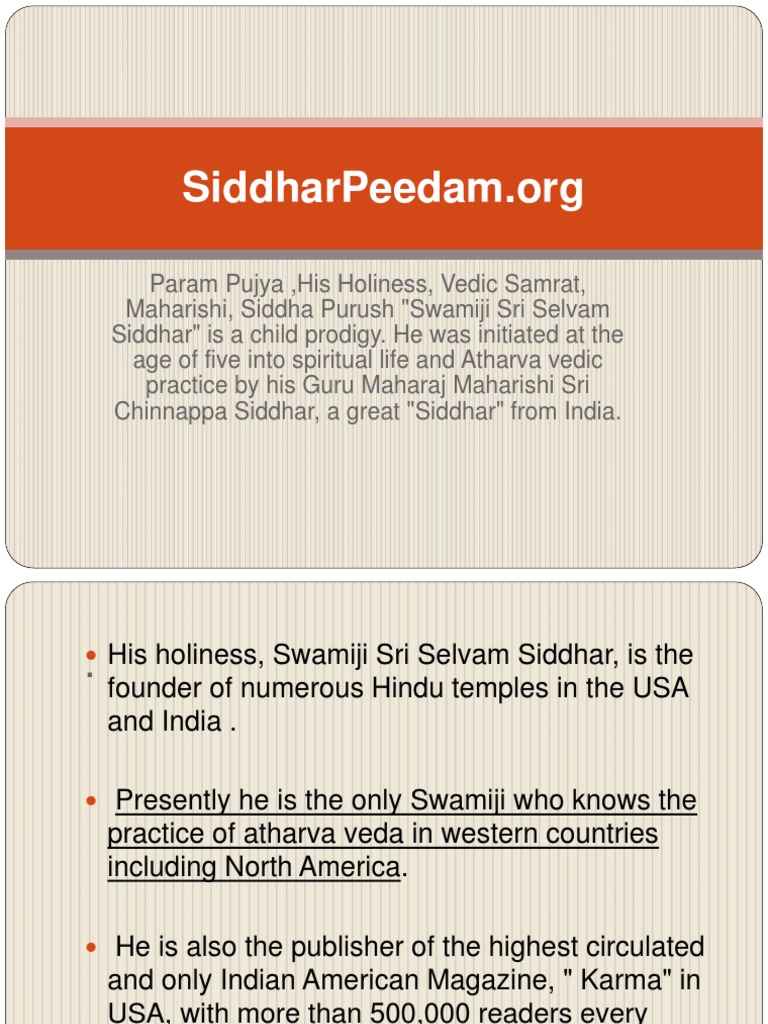 Commander Selvam Siddhar | PDF | Vedas | Hindu Astrology
