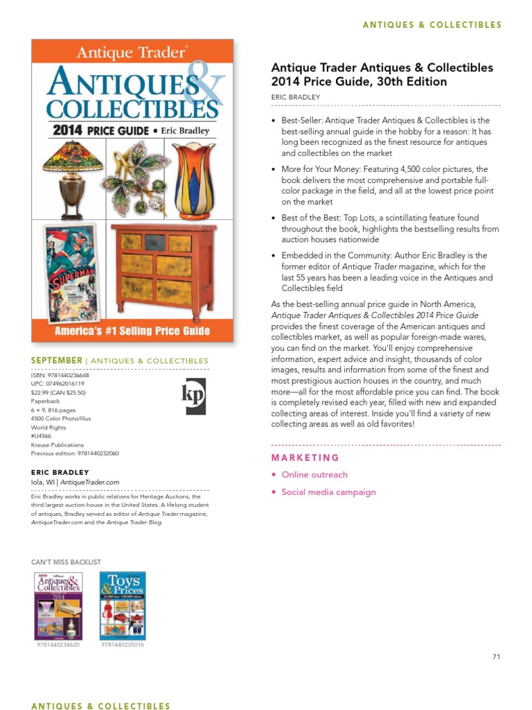 2014 Antique Trader Price Guide | PDF | Collecting | Sports