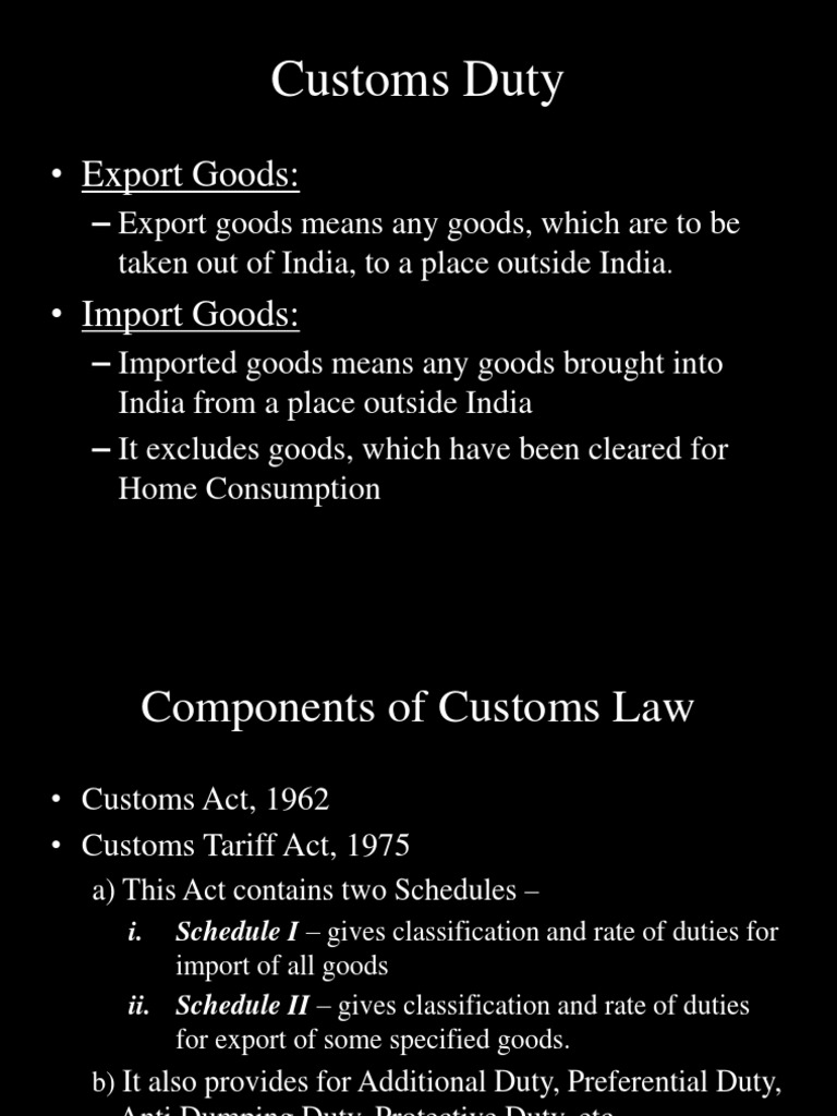 Customs Duty: Direct vs Indirect Tax | PDF | Tariff | Customs