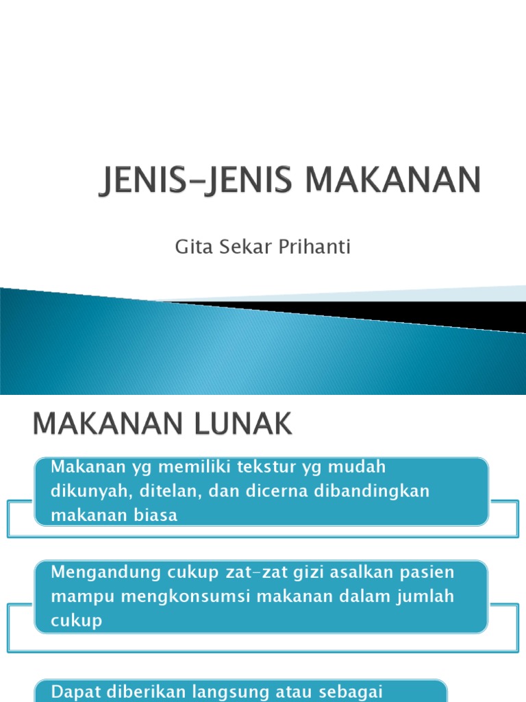 Makanan Lunak, Saring, Dan Cair2 | PDF