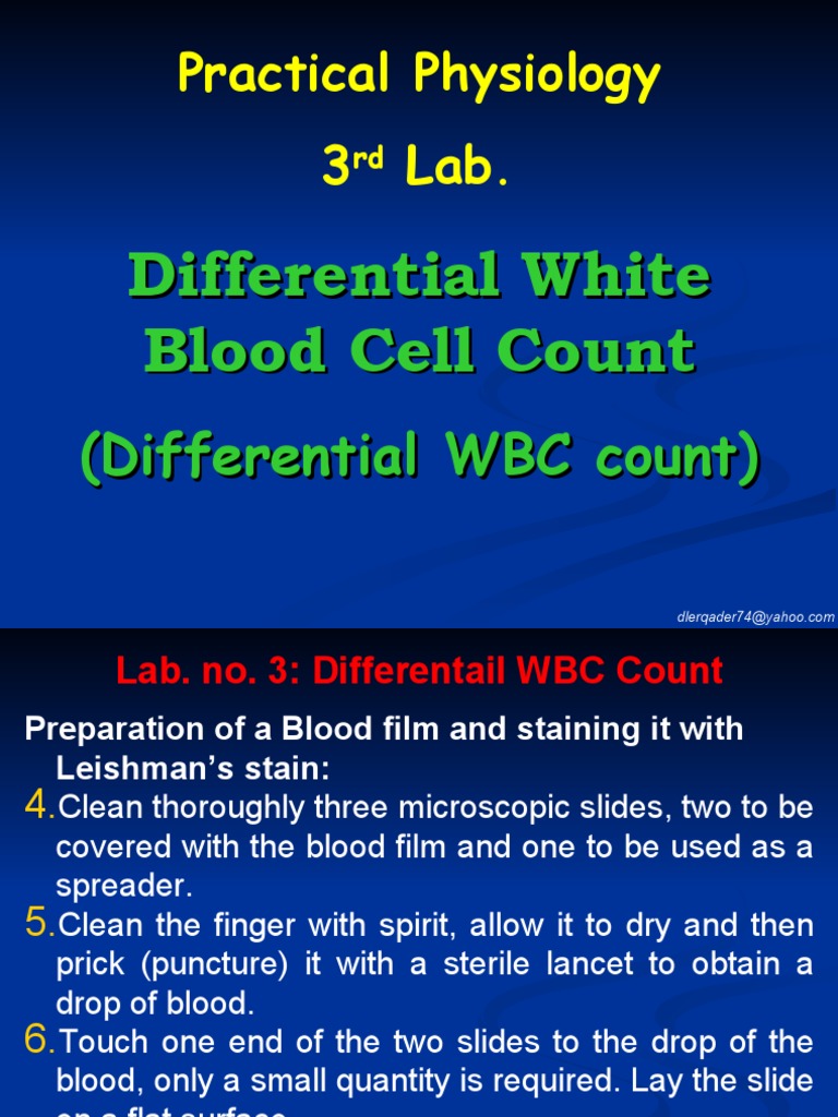 3-Differential WBC Count | PDF | White Blood Cell | Tissue (Biology)