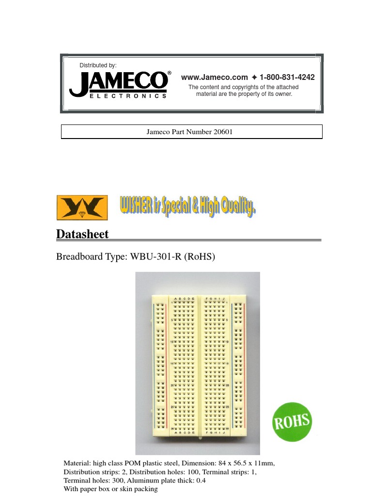 Breadboard Datasheet