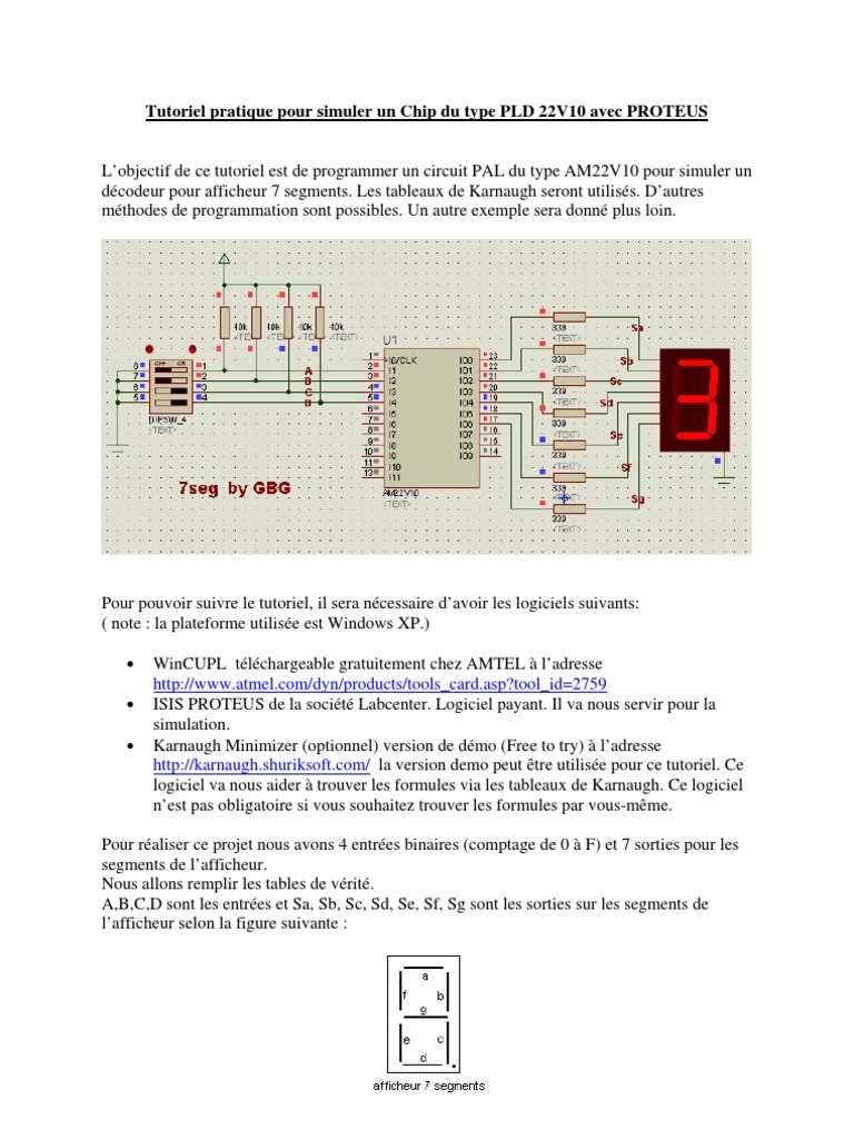 Tutoriel Pratique Pour Simuler Un Chip Du Type PLD 22V10 Avec PROTEUS ...