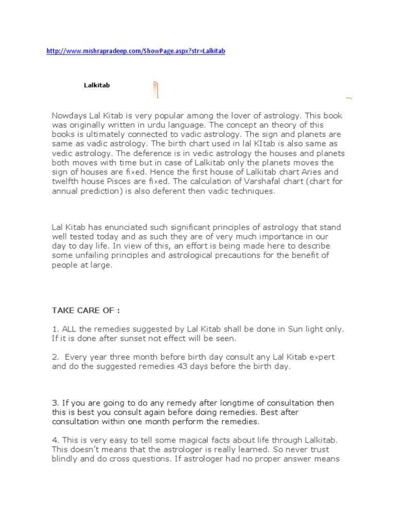Lal Kitab | PDF | Astrology | Planets
