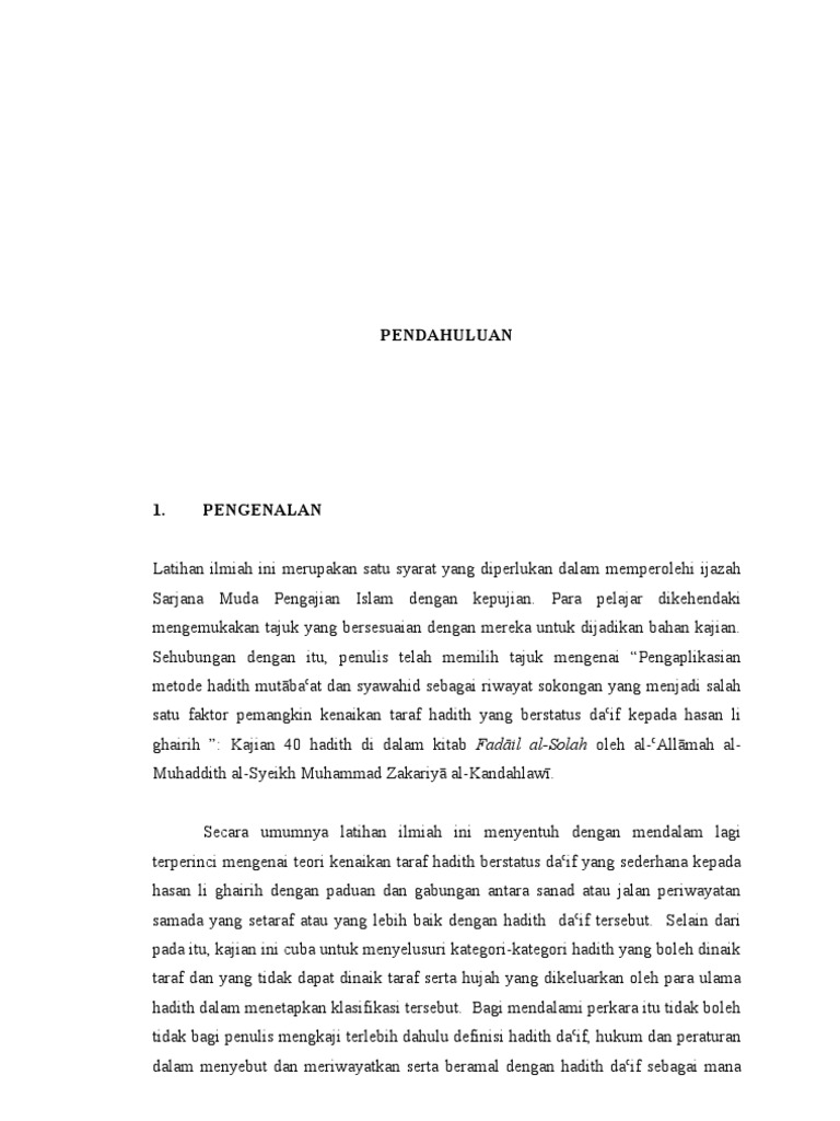 TESIS Hadith Daif | PDF