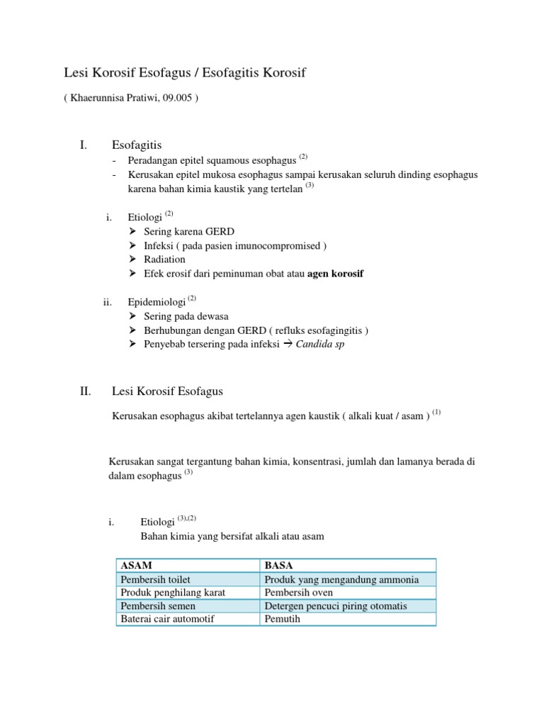 Lesi Korosif Esofagus | PDF