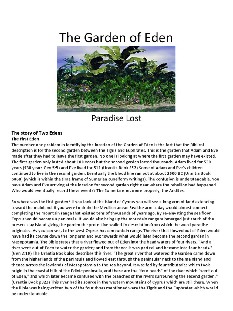 The Garden of Eden | PDF | Cain And Abel | Christianity