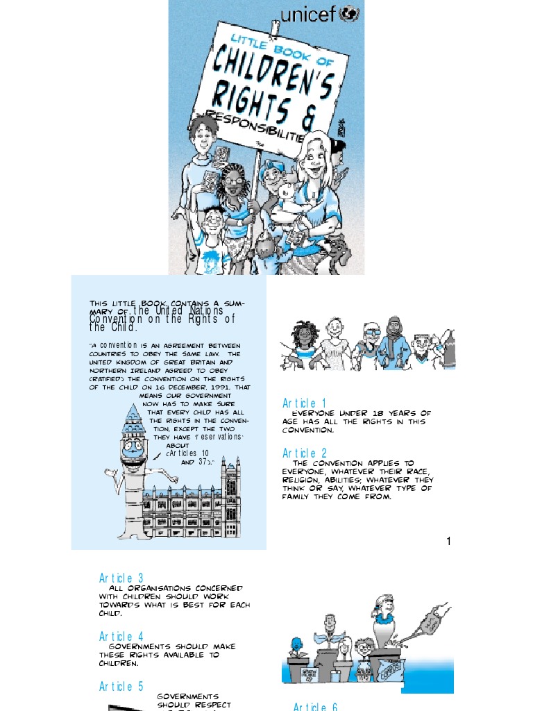 Little Book of Rights and Responsibilities | Children's Rights | Parent ...