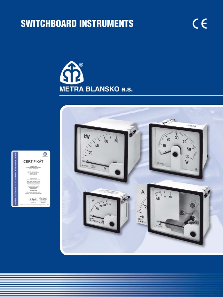 Catalog Switchboard Instruments | PDF | Electric Generator | Voltage