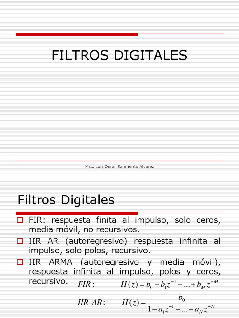 Tema 3 Diseño de Filtros | PDF | Ingeniería en telecomunicaciones ...
