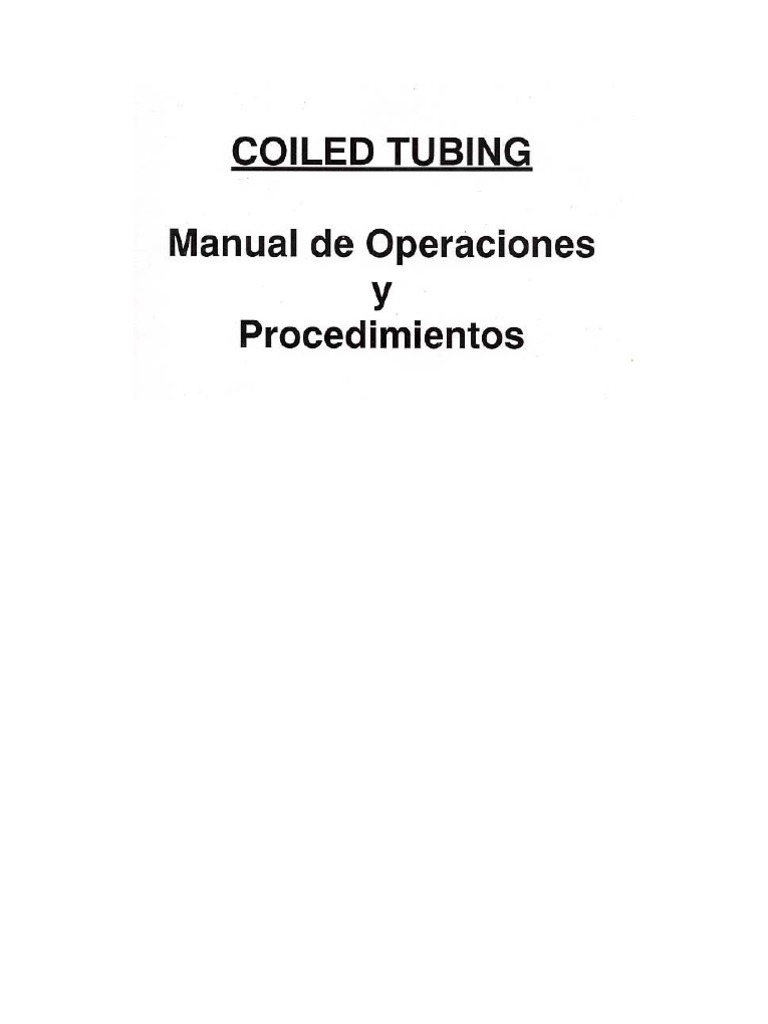 Manual Coiled Tubing Bj-Nowsco | PDF