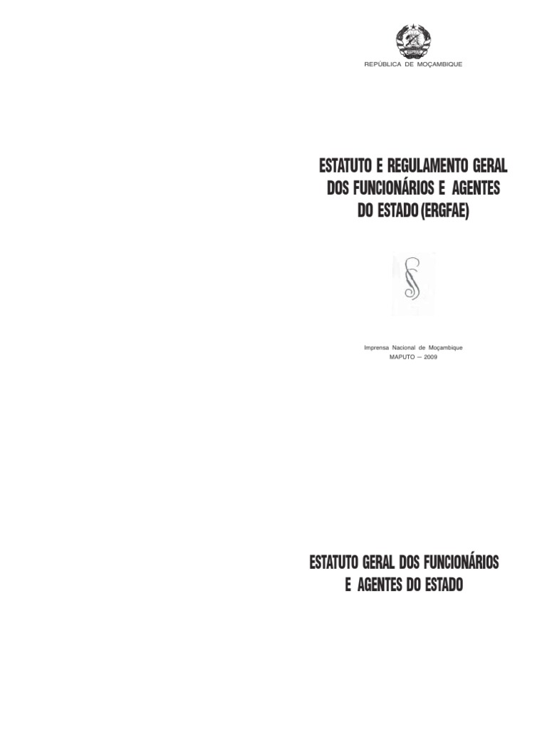 Estatuto Geral Dos Funcionarios e Agentes Do Estado | PDF ...