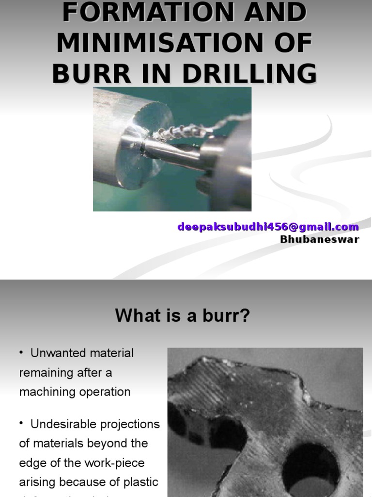 Burr Formation and Minimisation in Drilling | PDF | Drilling | Stress ...