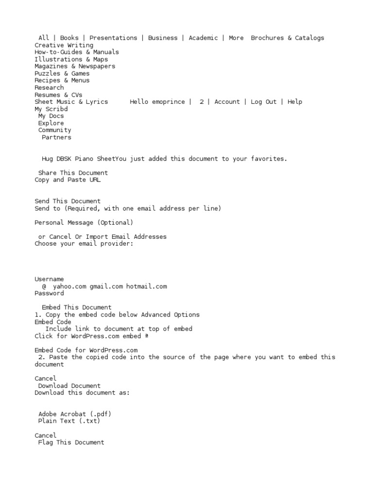 DBSK Hug | PDF | Sheet Music | Mass Media