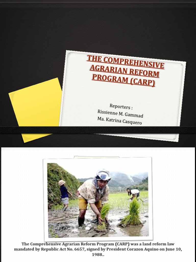 The Comprehensive Agrarian Reform Program (Carp) | PDF | Justice ...