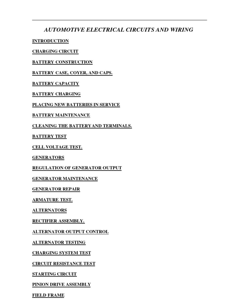 Automotive Electrical Guide | PDF | Battery (Electricity) | Battery Charger