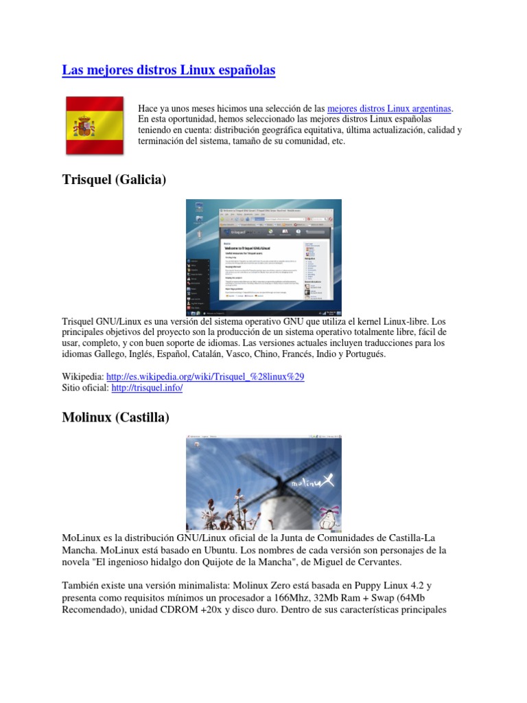 Las Mejores Distros Linux Españolas | Descargar gratis PDF ...
