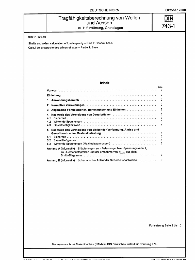 Din 743-1-2000 (A) | PDF