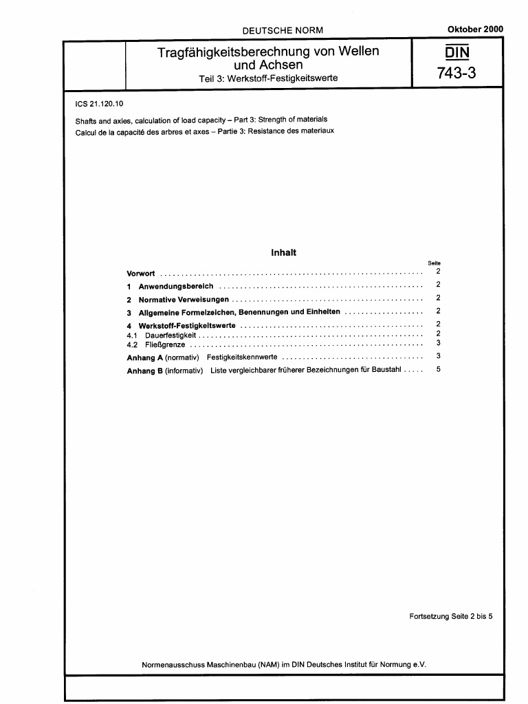Din 743-3-2000 (A) | PDF