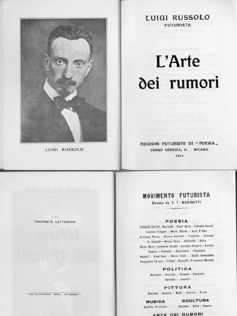 Luigi Russolo - L'Arte Dei Rumori | PDF