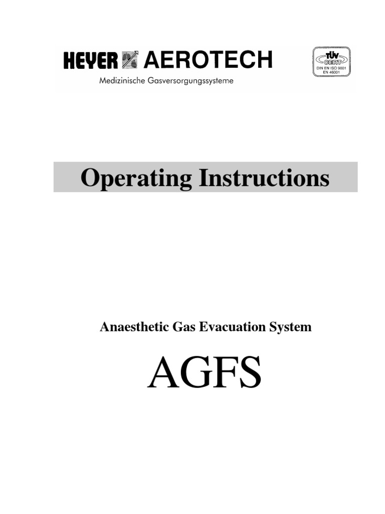 Heyer - Anaesthetic Gas Evacuation System | PDF | Electrical Connector ...