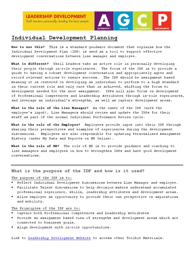 IDP Guidance and Sample IDP | PDF | Competence (Human Resources ...