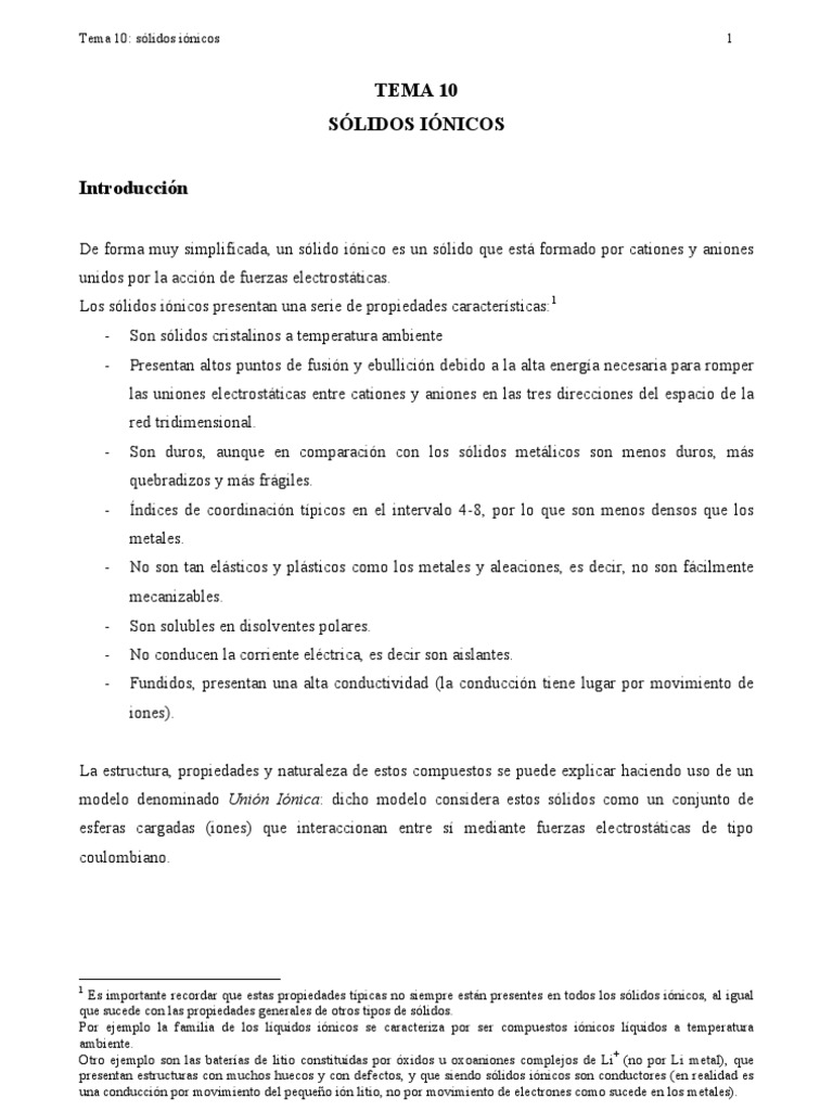 Solidos Ionicos PDF | PDF | Rieles | Cristal