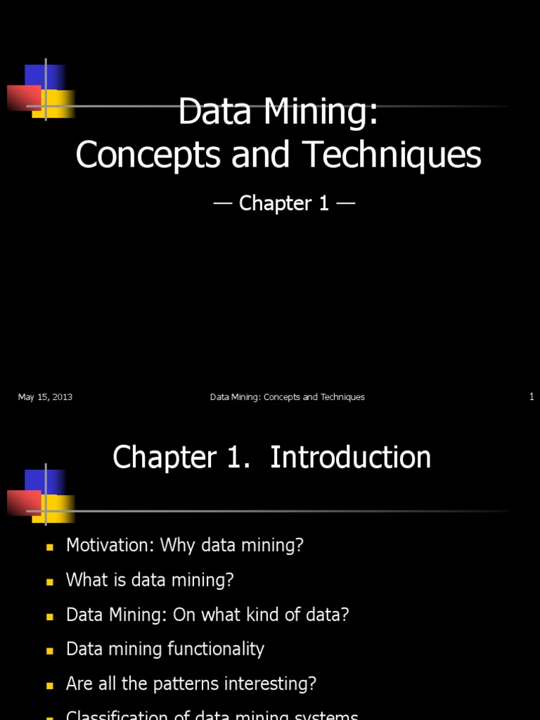 Data Mining: Concepts and Techniques: - Chapter 1 | PDF | Data Mining ...