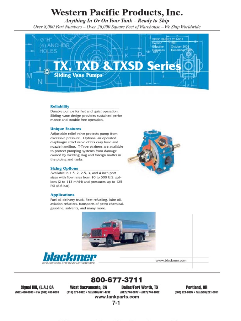 Blackmer Tx15 To Tx4a | PDF | Pump | Valve