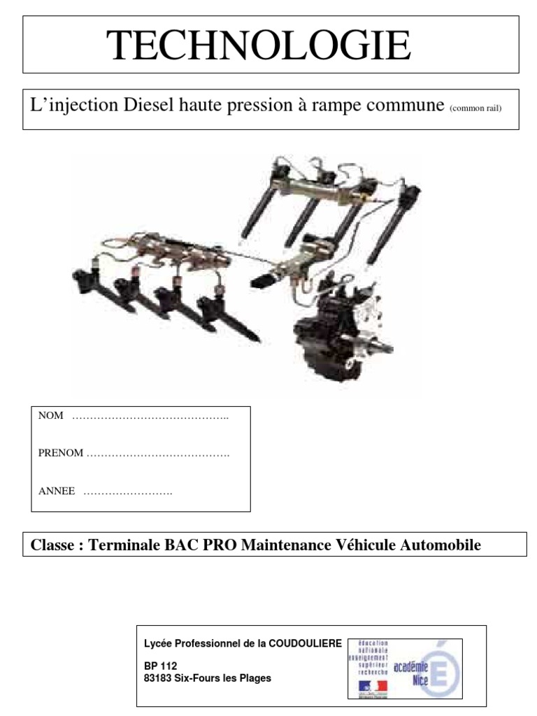 Système d'injection diesel Common Rail | PDF | Moteur diesel ...
