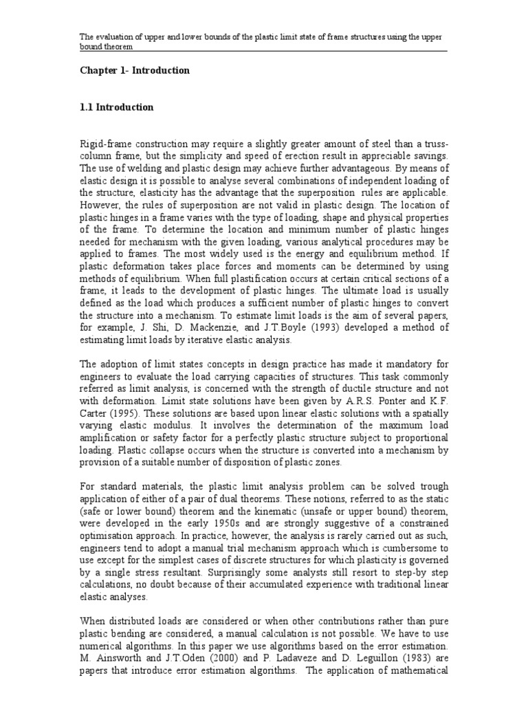 Plastic Limit State Analysis of Frames | PDF | Plasticity (Physics ...