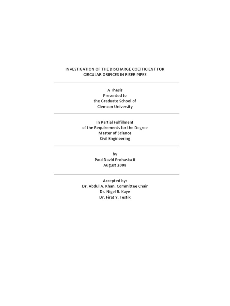 Discharge Coefficient in Riser Pipes | PDF | Surface Runoff | Stormwater