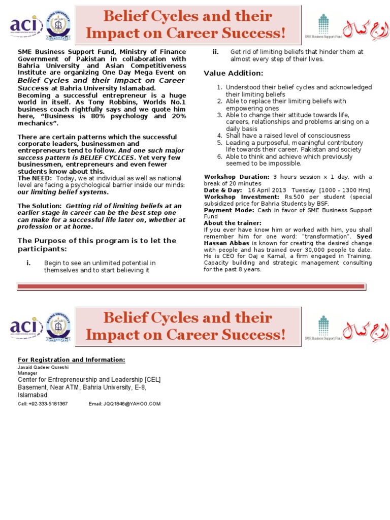 Belief Cycles and Their Impact On Career Success | PDF ...