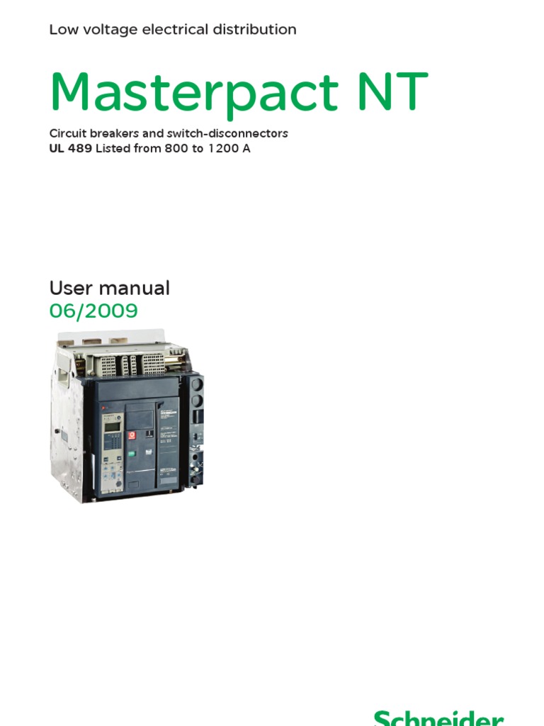 Masterpact NT: User Manual | PDF