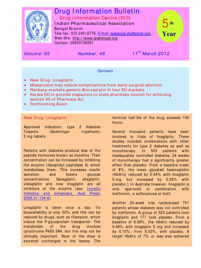 Drug Information Bulletin 48 05 | PDF | Pharmacy | Miscarriage