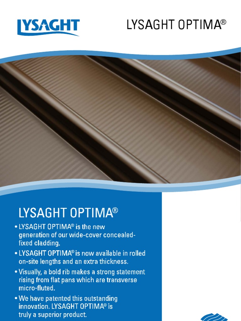 Lysaght Optima | PDF | Roof | Thermal Expansion