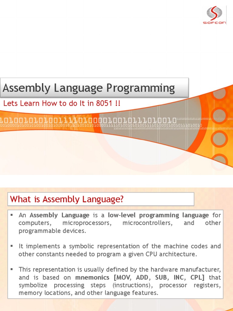 Assembly Language Programming: Lets Learn How To Do It in 8051 !! | PDF | Assembly Language ...