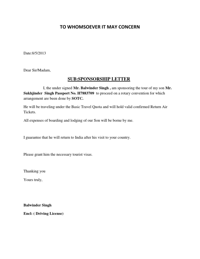 To Whomsoever It May Concern