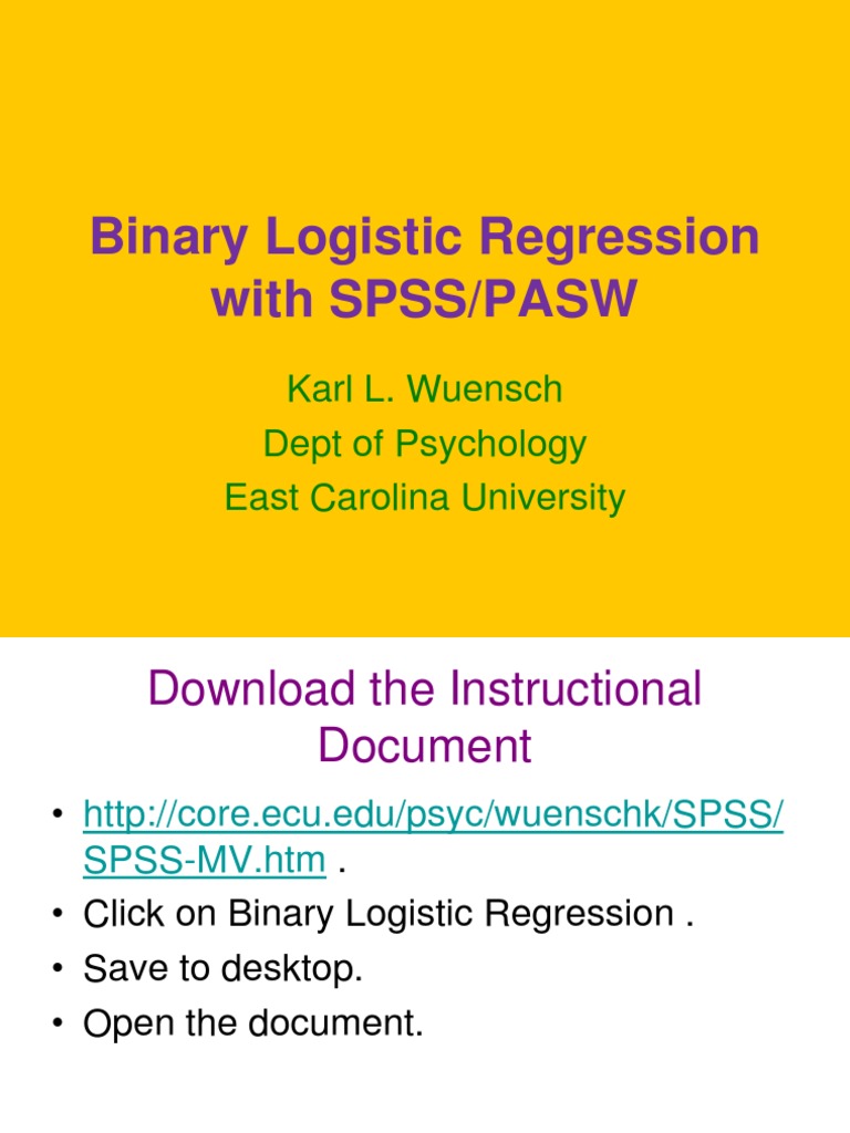 Binary Logistic | PDF | Logistic Regression | Sensitivity And Specificity
